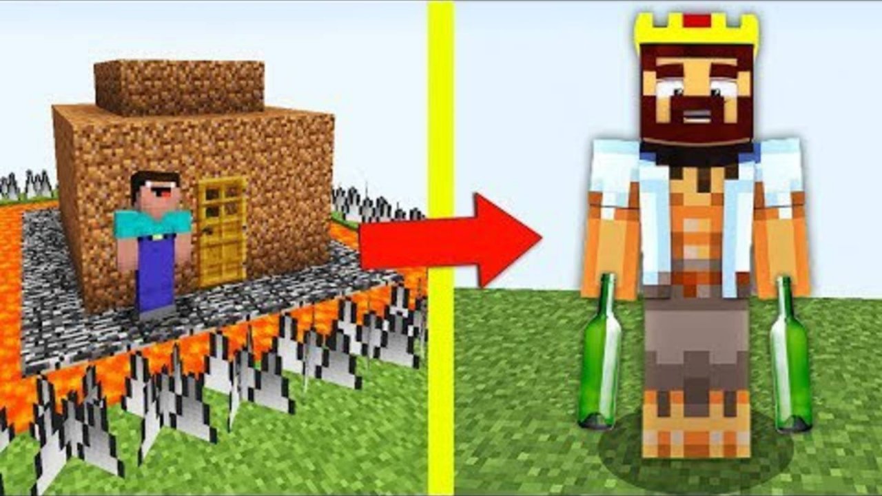 НУБ ПОСТРОИЛ САМЫЙ ЗАЩИЩЕННЫЙ ДОМ В МАЙНКРАФТ! НУБ ПРОТИВ БОМЖ ЕХЕ ТРОЛЛИНГ ЛОВУШКА MINECRAFT Мульт