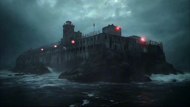 Dark Isolated Facility 🌊 ｜ Ocean Prison Ambience ｜ Dark Dystopian Atmosphere for Focus & Chill
