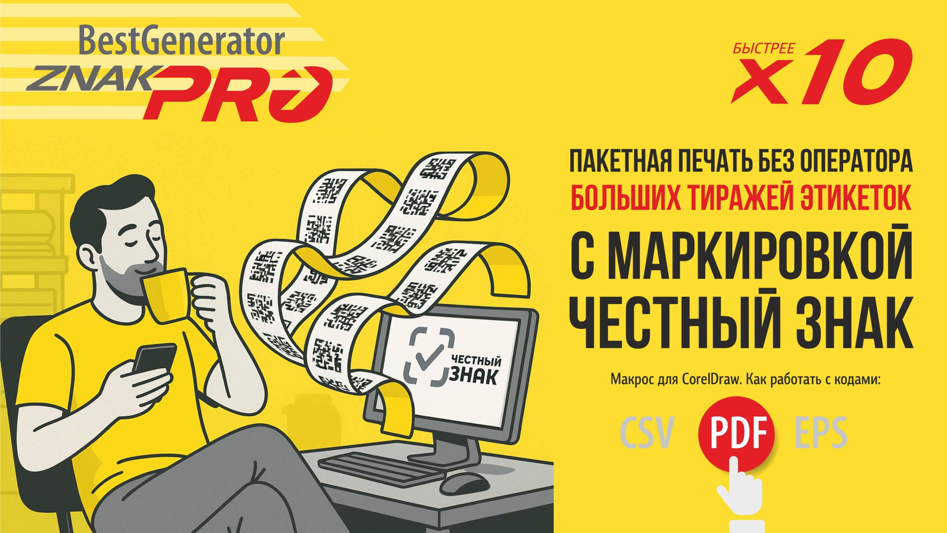 Этикетки Честный знак: Как перенести коды из PDF в новый формат | Generator ZNAK-PRO — 10× быстрее