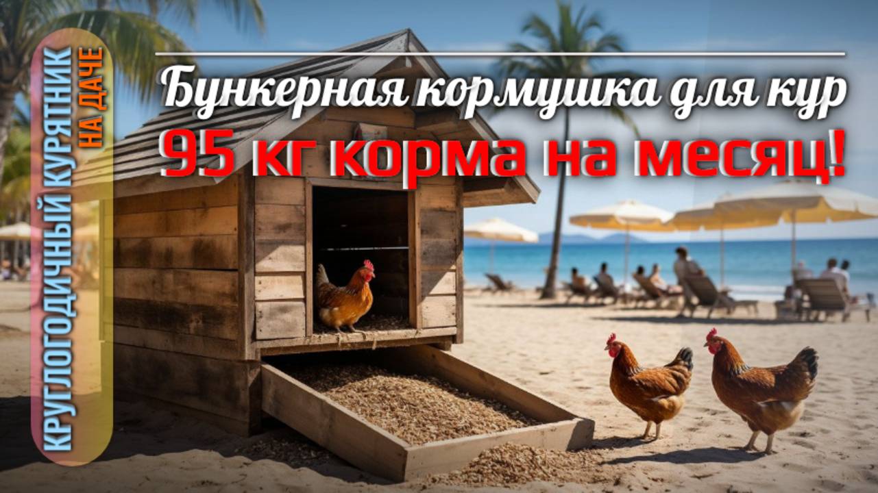 Бункерная кормушка для кур без потерь: практическое решение 🐔