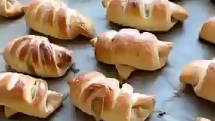 Творожные РОГАЛИКИ с яблочной начинкой...🥐🍏🍎😋