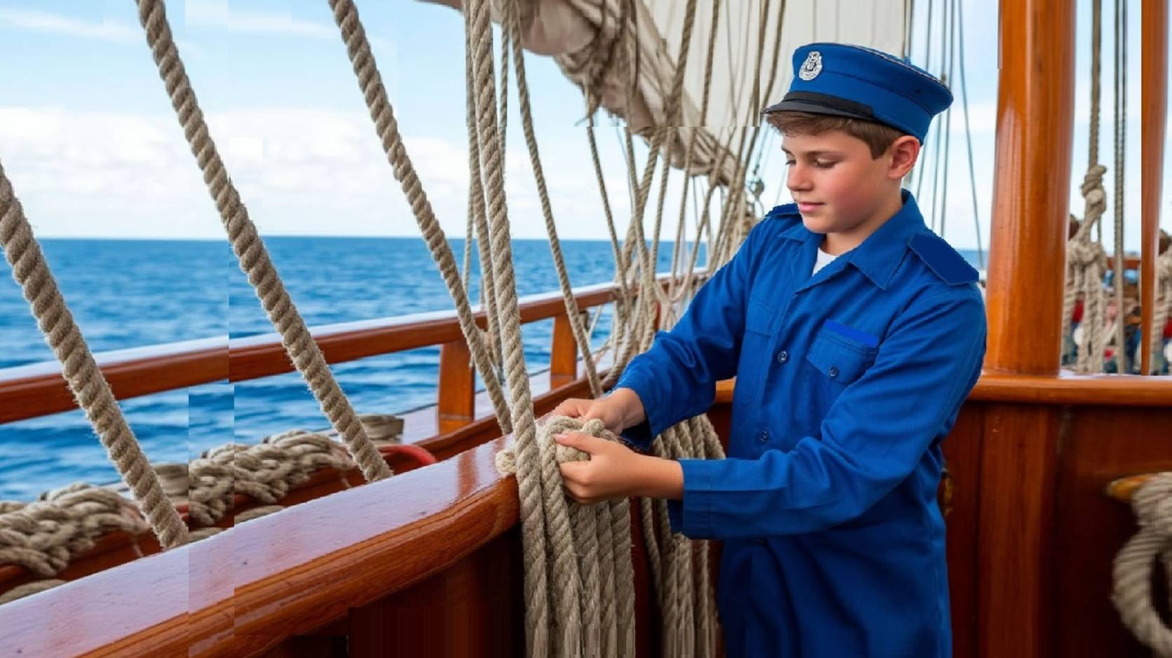 Юнга в море