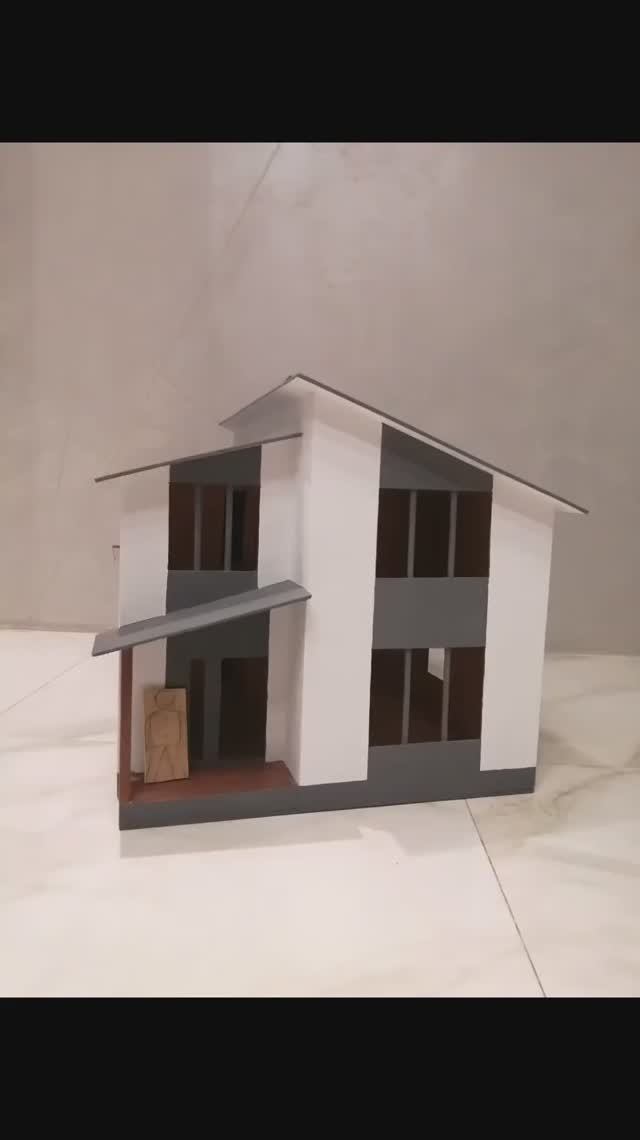 План участка 5 соток.Макет дома, масштаб 1:20