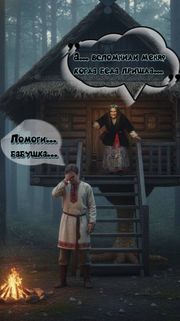 Баба Яга, помоги... Реконструкция русских сказок #ИИ #Баба_Яга #Русские_сказки #Нейросеть #Оксана_Ю