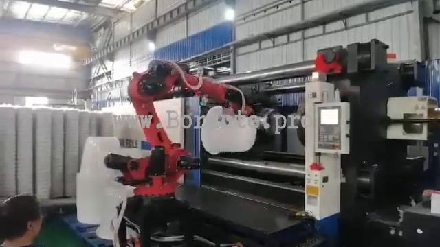 Выгрузка ведер роботом Borunte