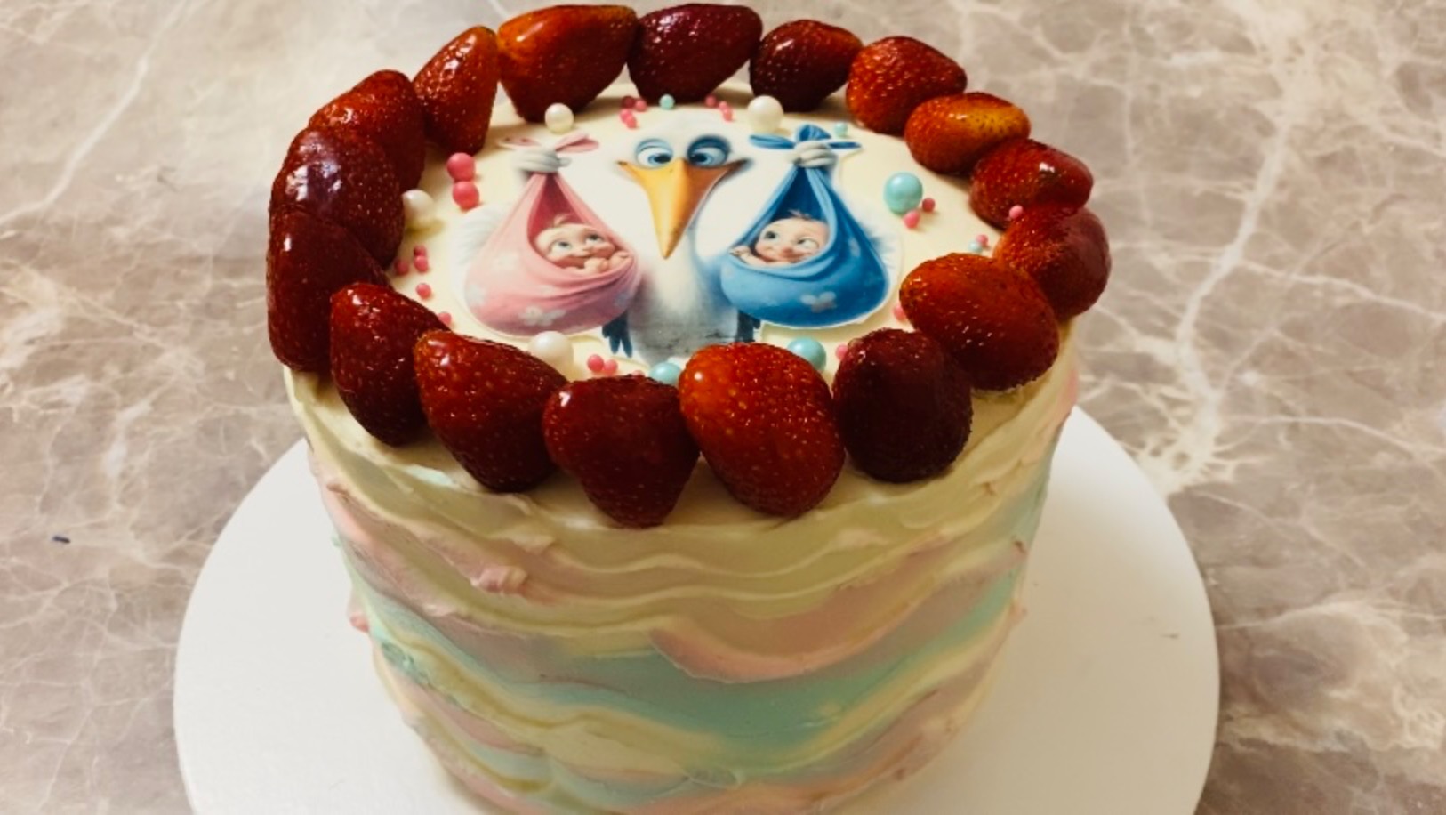 Торт "У нас будет девочка!" Готовим Гендерный торт/Молочная девочка