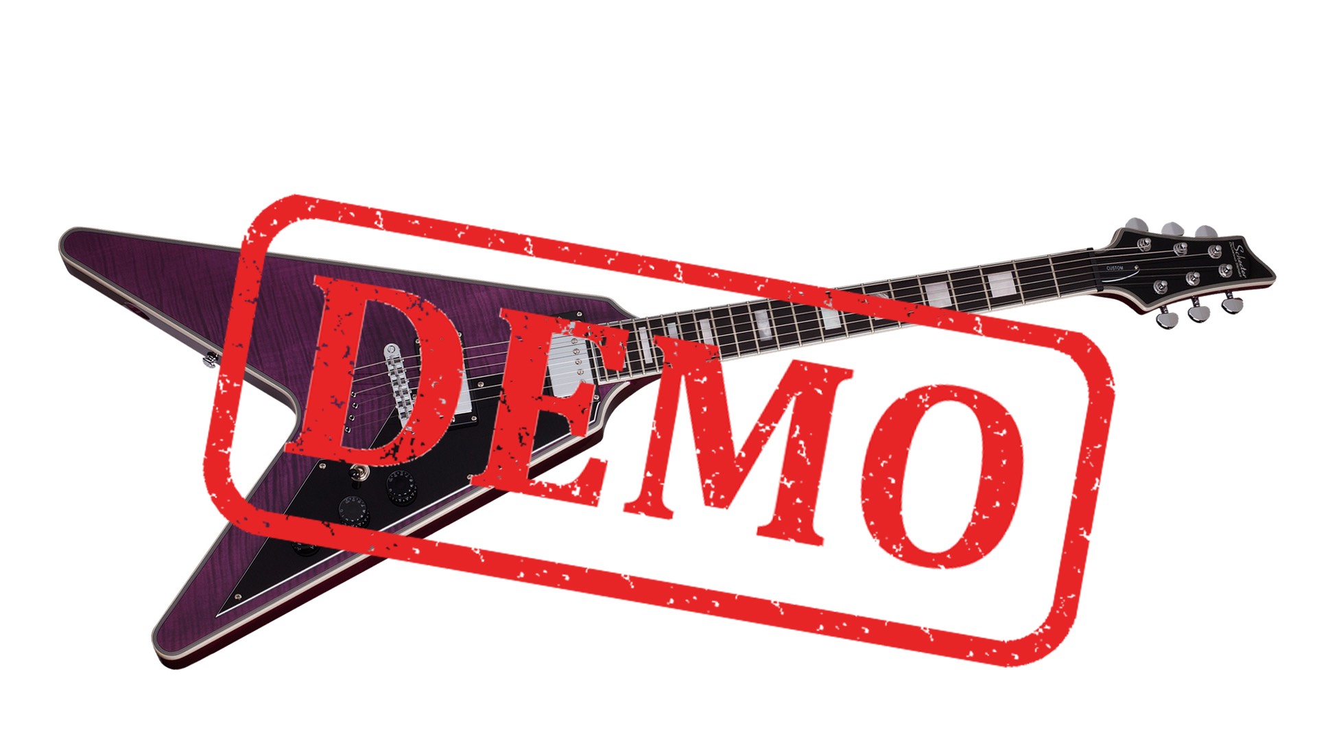 Электрогитара SCHECTER V-1 CUSTOM TRANS PURPLE - демонстрация звучания