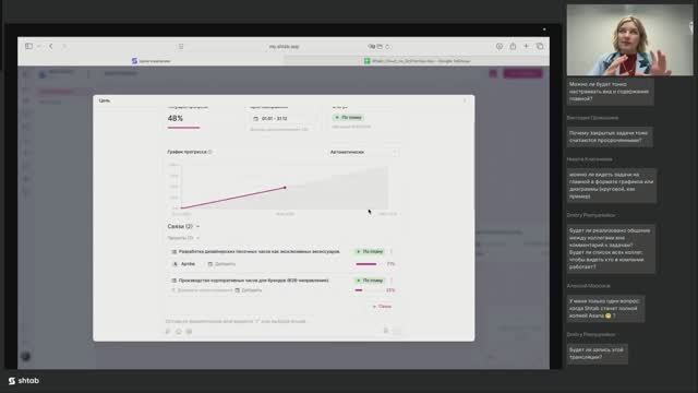 Вебинар о Shtab 2: главная, цели, портфели проектов.