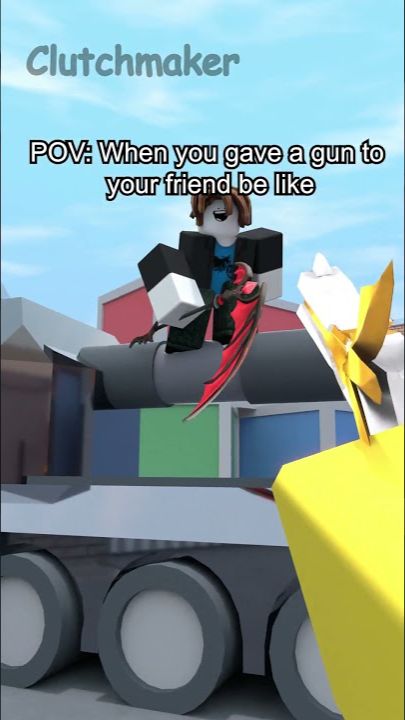 POV: When you gave a gun to your friend be like #shorts #short #roblox #funny #robloxmemes