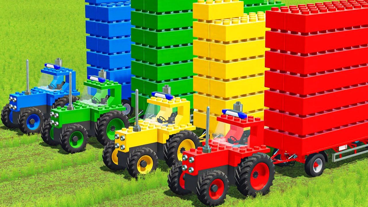 МАШИНКИ ВИДЕО ПРО МАШИНКИ ЕЗДИМ НА ТРАКТОРАХ ЦВЕТНЫЕ МАШИНКИ ИГРУШКИ МАШИНКИ
