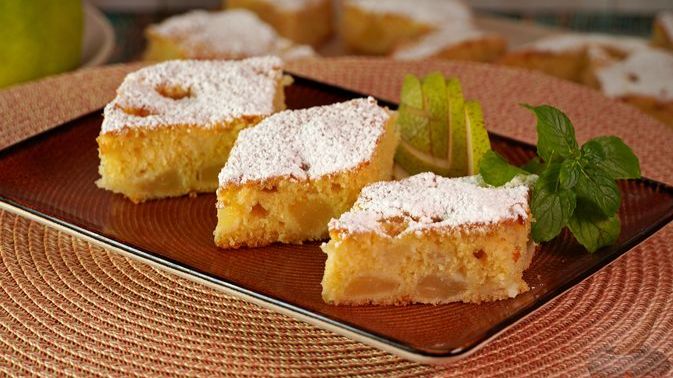 Пышная и нежная выпечка на скорую руку. ГРУШЕВЫЙ ПИРОГ