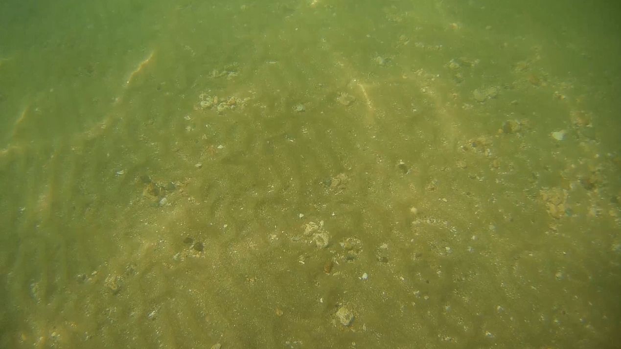 Просто плаваю под водой и смотрю на дно