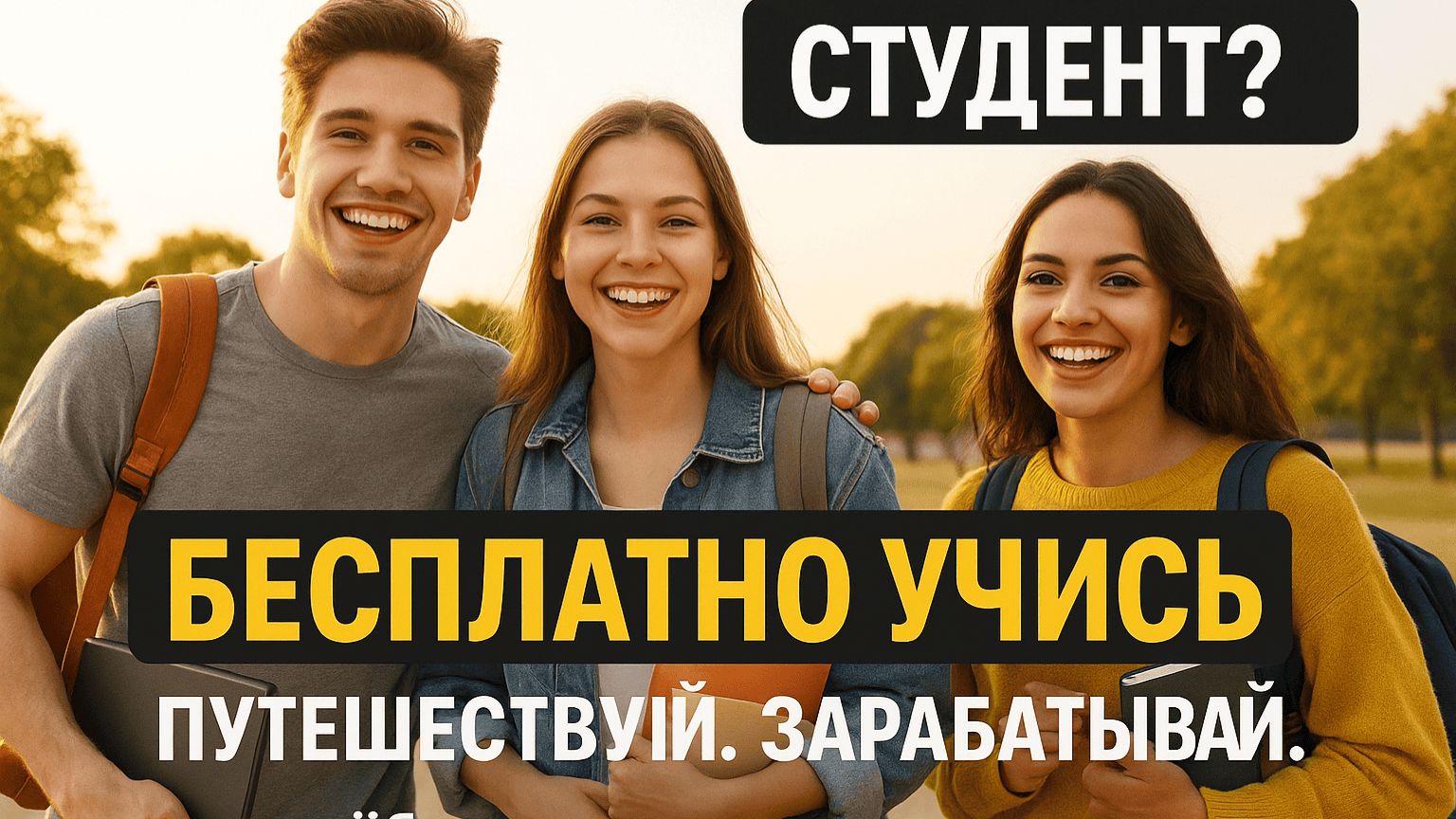 СТУДЕНТ? КАРЬЕРА, ДЕНЬГИ, ПУТЕШЕСТВИЯ - ОТ ГОСУДАРСТВА