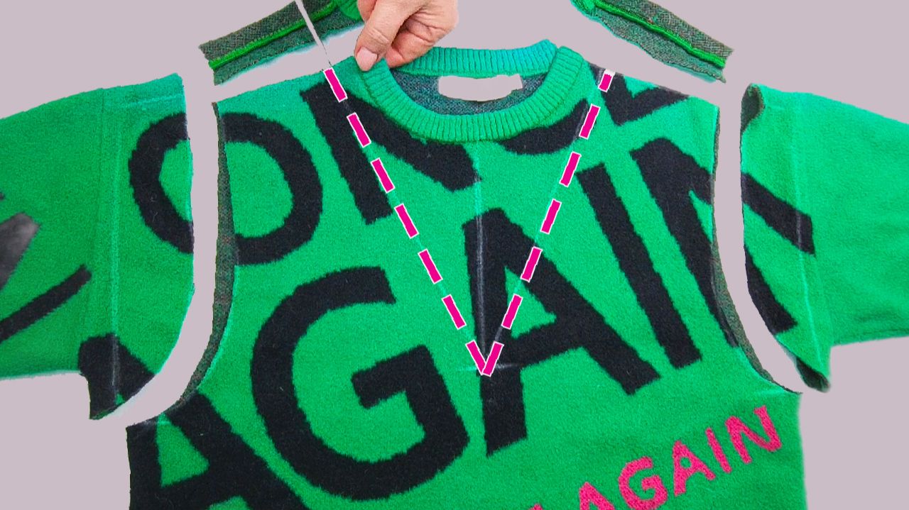 Не выбрасывайте старый свитер — посмотрите, что я сделала!✅