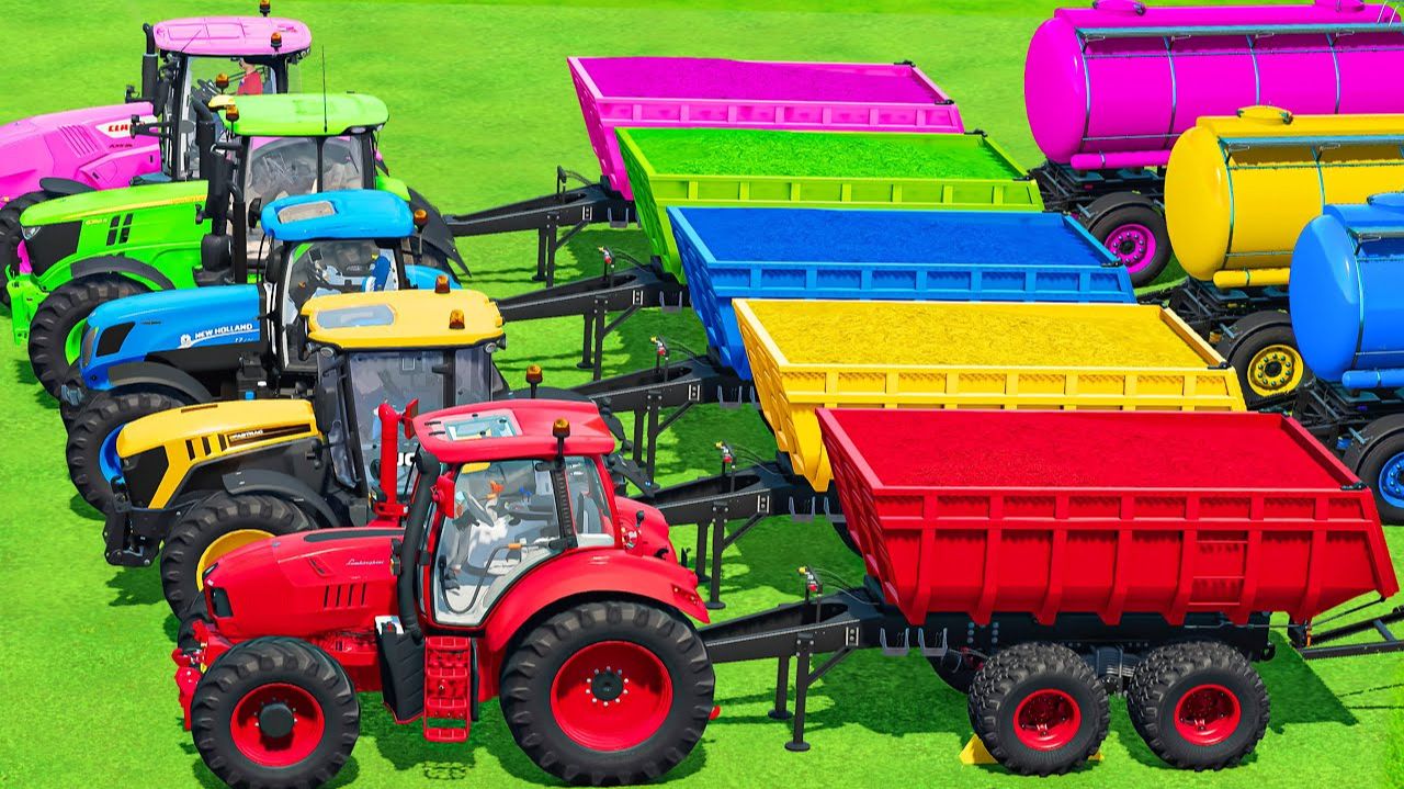 МАШИНКИ ВИДЕО ПРО МАШИНКИ УПРАВЛЯЕМ ТРАКТОРАМИ И КОМБАЙНАМИ ЦВЕТНЫЕ МАШИНКИ ИГРУШКИ МАШИНКИ