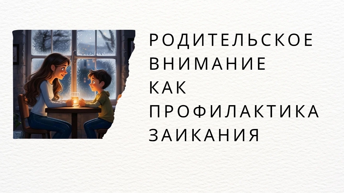 Важность родительского внимания для профилактики заикания