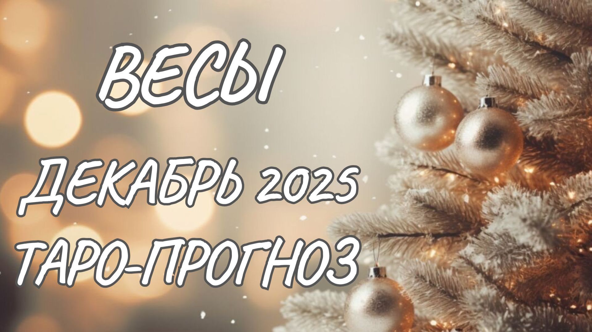 Весы ♎ Таро прогноз на декабрь 2025 года