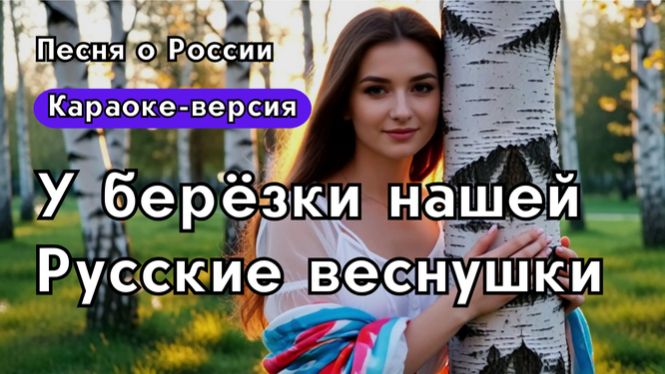 "У березки нашей Русские веснушки" - песня о России и русской берёзе | Караоке версия