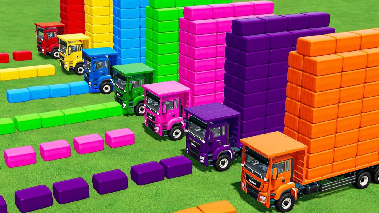 МАШИНКИ ВИДЕО ПРО МАШИНКИ СОБИРАЕМ БЛОКИ НА ГРУЗОВИКЕ ЦВЕТНЫЕ МАШИНКИ ИГРУШКИ МАШИНКИ