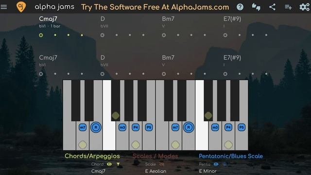 Keys – in E Dorian _ 84 BPM #alphajams