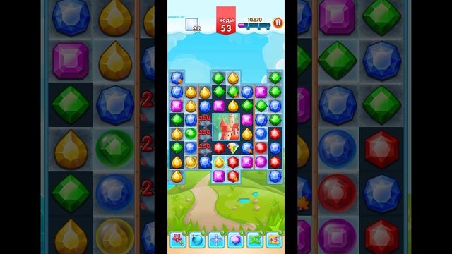 Jewel Legend 101 и 102 уровень три в ряд