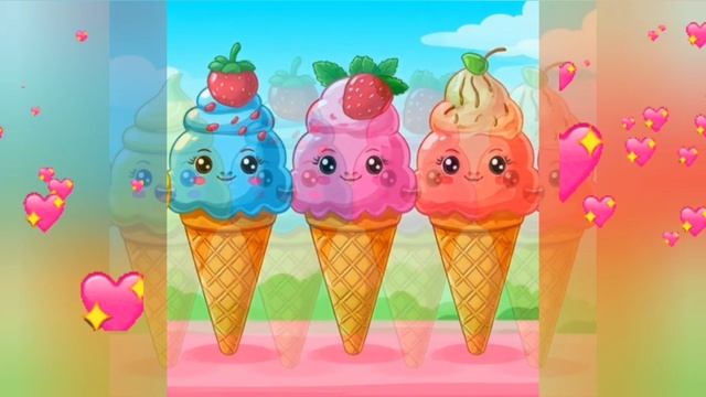 Умися считать мороженое. Мультик для самых маленьких. Развивающее видео 0+.