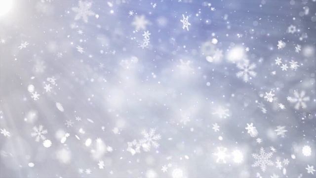 Светлый снежный фон // Футаж