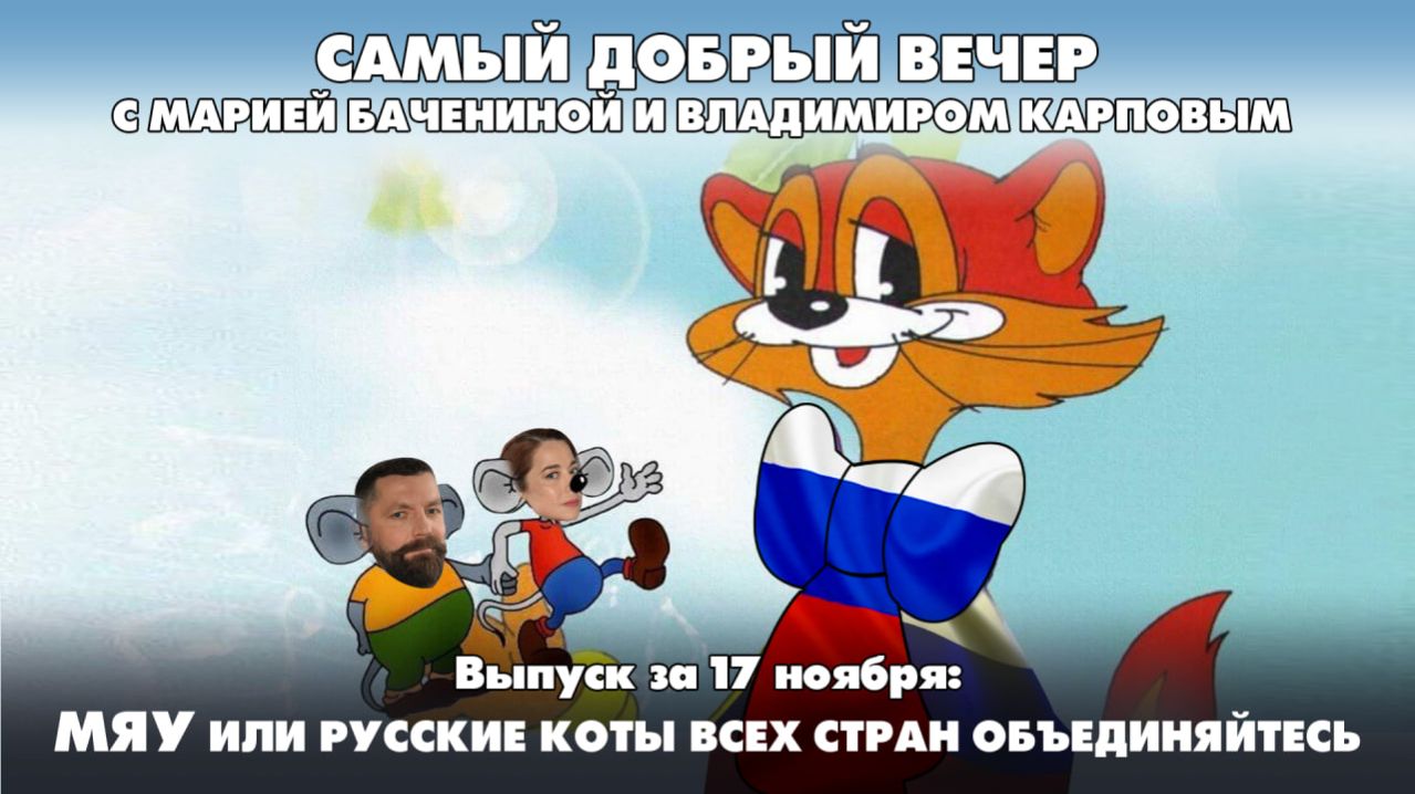 МЯУ или русские коты всех стран объединяйтесь | Самый добрый вечер | 17.11.2025