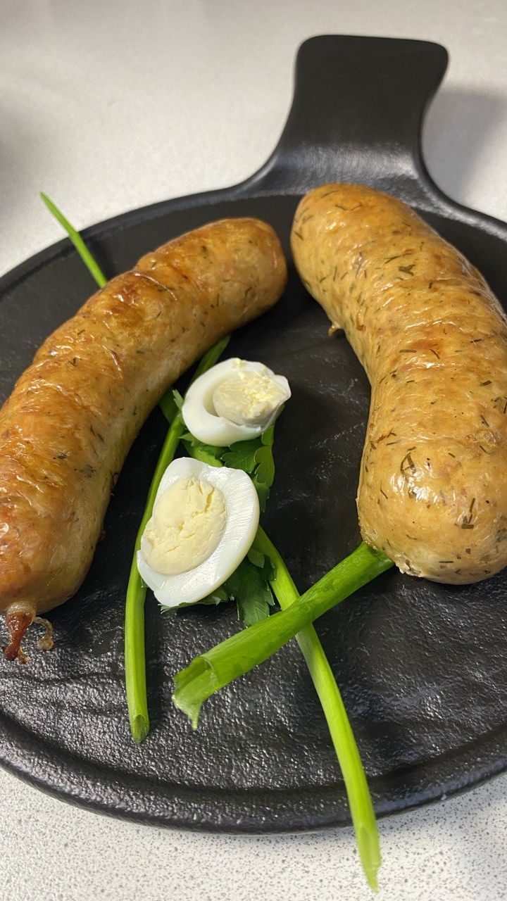 Домашняя колбаска с картофелем и фаршем