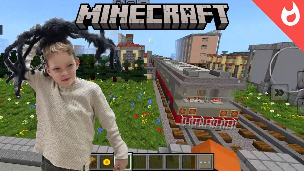 Железная дорога и жд вокзал в майнкрафте