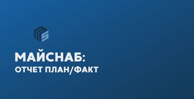 "Майснаб": отчет ПЛАН/ФАКТ