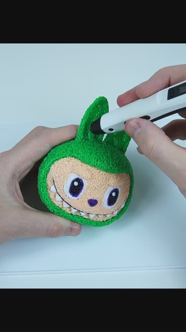 Лабубу 3d ручкой. Часть 1.