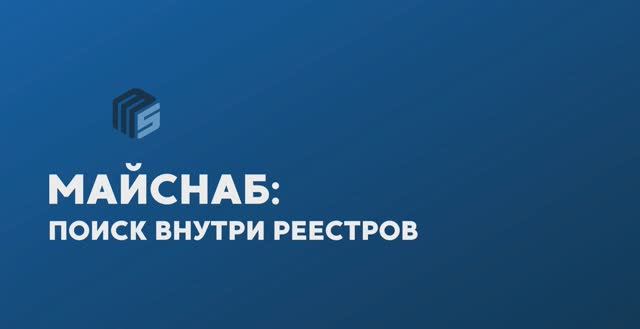 "Майснаб": поиск внутри реестров
