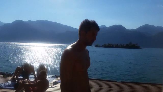 Озеро Гарда. Пляж в Мальчезине.