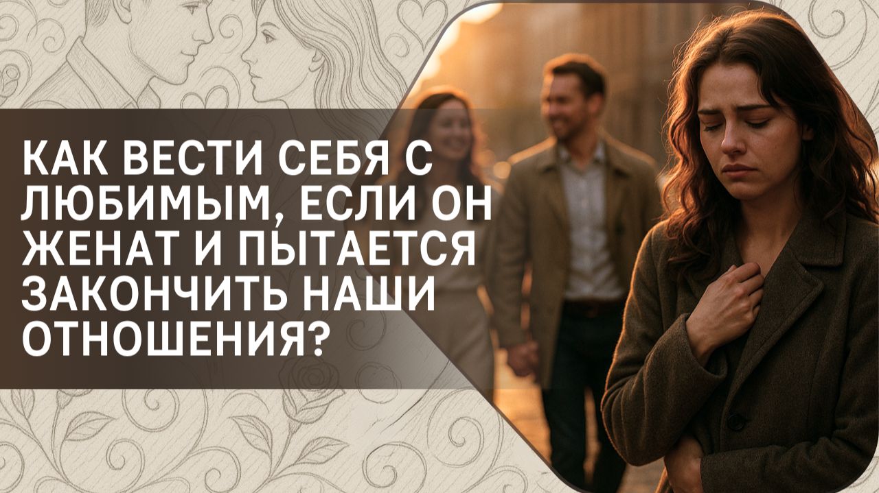 Как вести себя с любимым, если он женат и пытается закончить наши отношения?