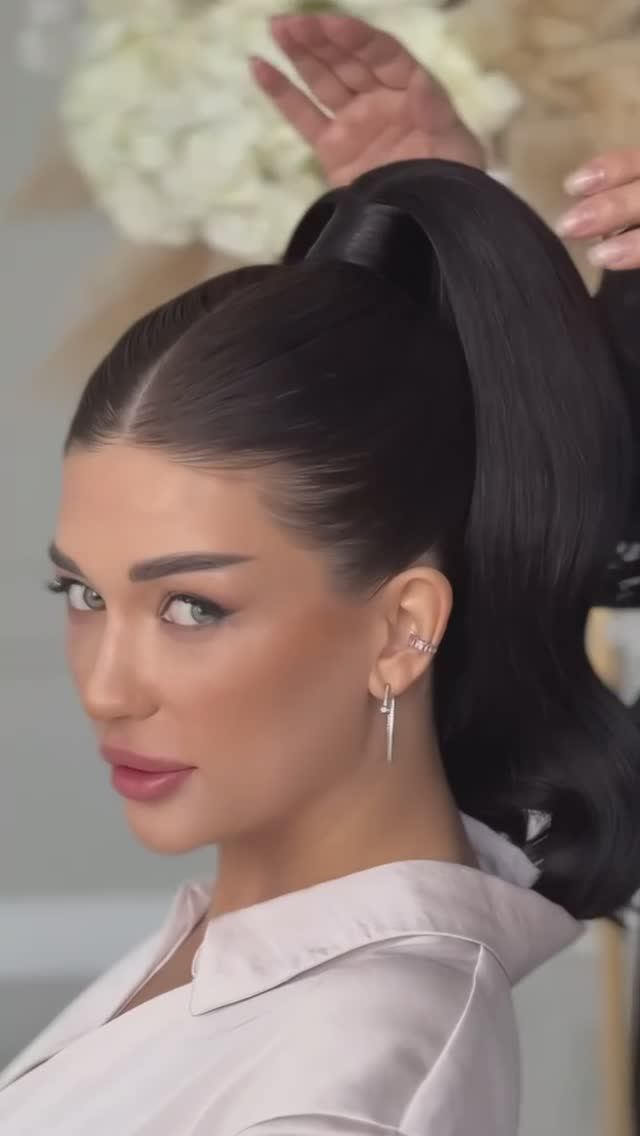 Роскошный объемный хвост #прическа #укладка #волосы #хвост