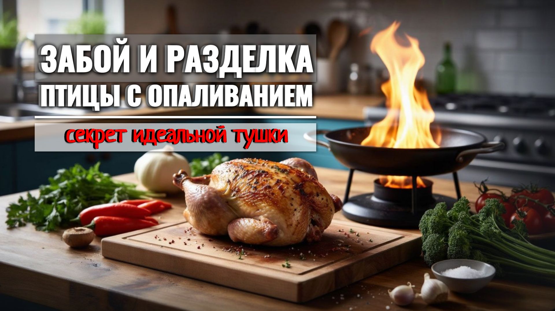 Как забить и разделать курицу с опаливанием 🐔🔥