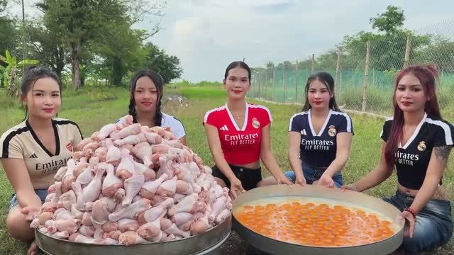 Изумительный рецепт приготовления куриной ножки с хрустящей корочкой из 300 яиц