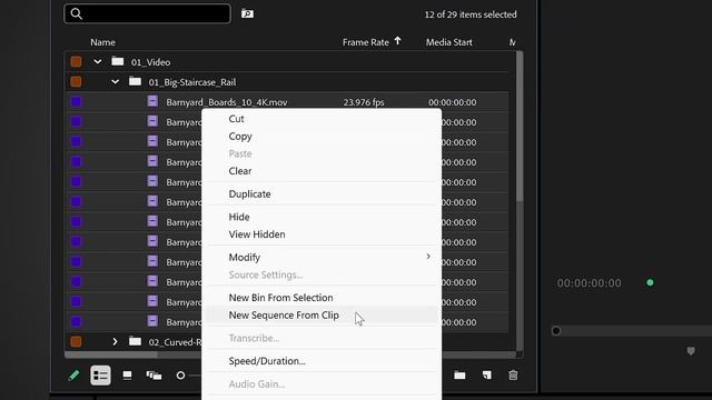 13 Creating a Selects Sequence
