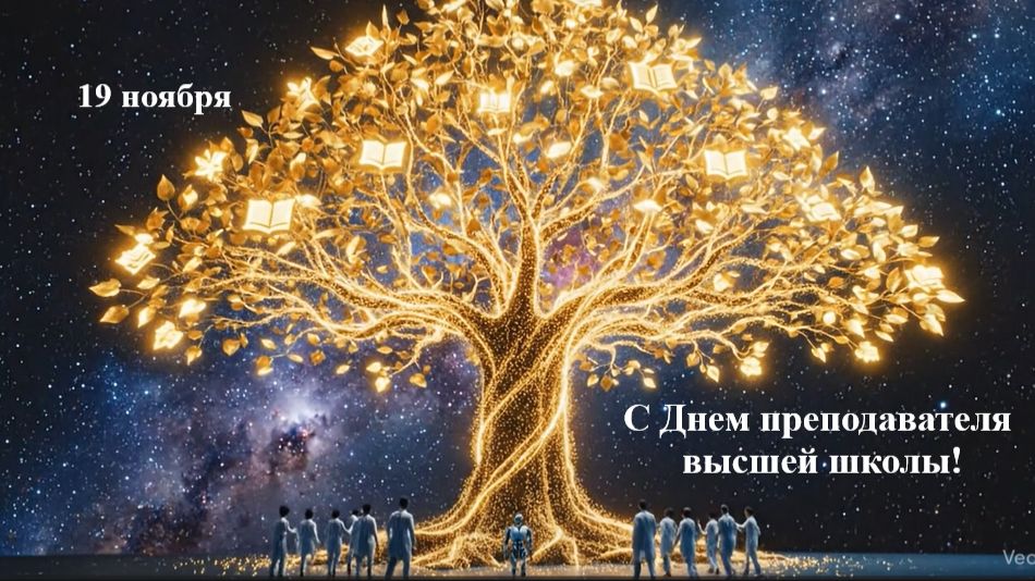 С днём преподавателя высшей школы! 19 ноября. #Высшая_Школа #ВУЗ #ИИ #Нейросети #VEO #Оксана_Ю