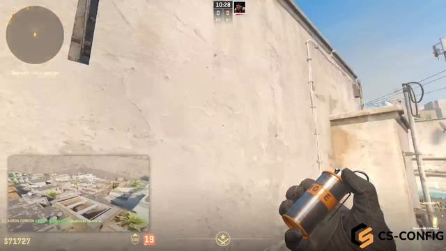 7) Dust 2 - Смок на угол лонга сверху