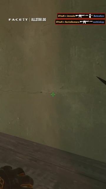 КЛАТЧ 1 В 4 НА MIRAGE #D1taN #cs2 #counter-strike #faceit #d1tan