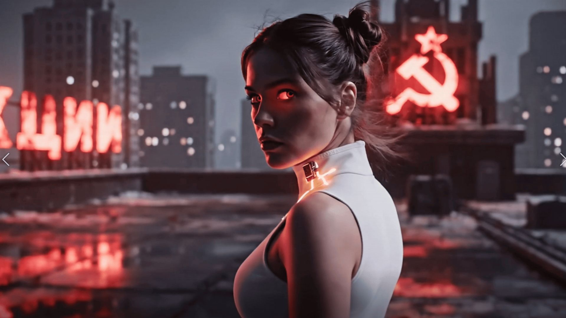 «Расстояние» — Киберпанк-клип на стихи Цветаевой | AI музыка SUNO