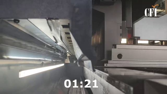 Изготовление 3х контурного цельногнутого полотна двери на панелегибе CFI LANHAO LHA06-2500P+