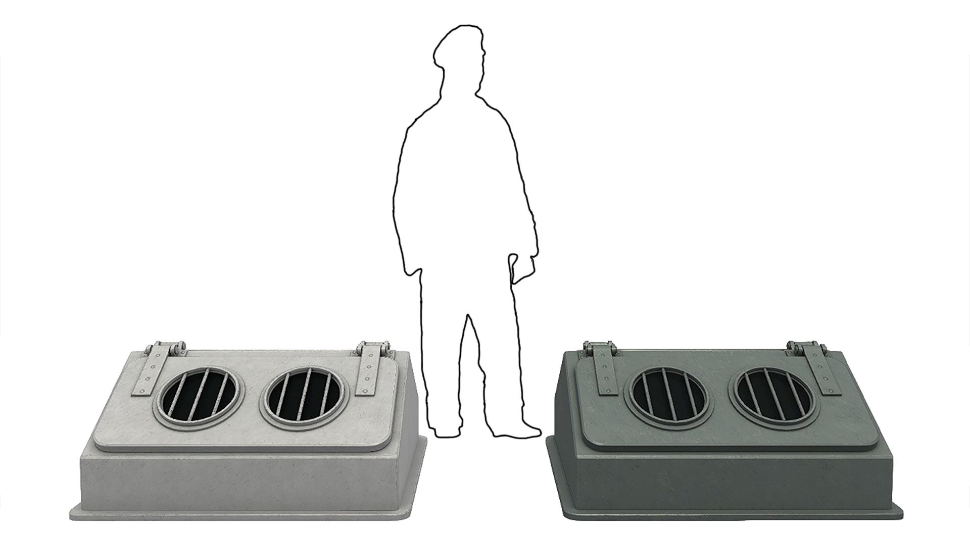 3D модель световой люк А2.