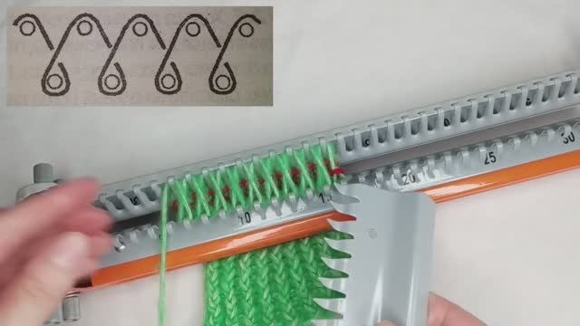 3-4 УЗОР | пышная КРУЧЕНАЯ РЕЗИНКА 1*1 | ПОЛУКРУЧЕНАЯ | вязальная машинка ИВУШКА |