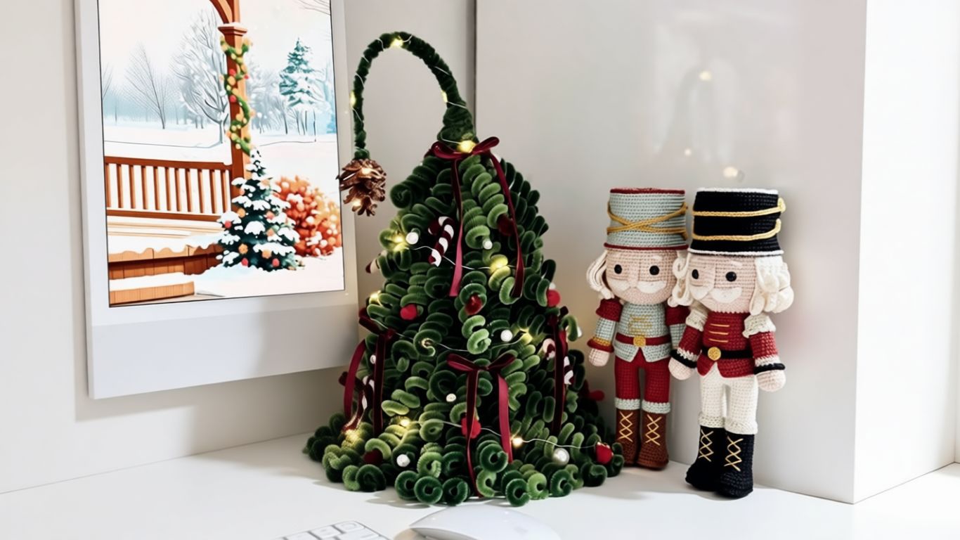 ЁЛКА СПИРАЛЬЮ ИЗ СИНЕЛЬНОЙ ПРОВОЛОКИ