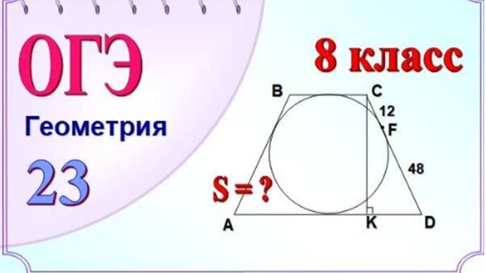 В равнобедренную трапецию вписана окружность. Найдите площадь трапеции