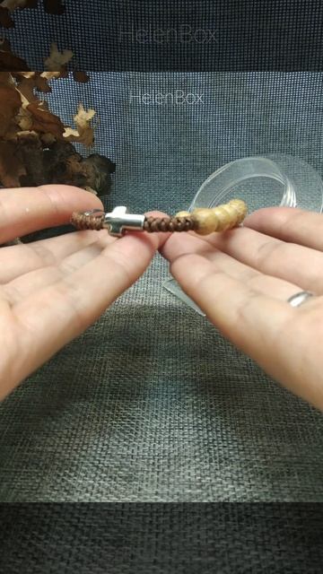 HelenBox | Фенечка | Плетеный браслет с натуральным Дубом #helenbox #jewelry #bracelet #украшения