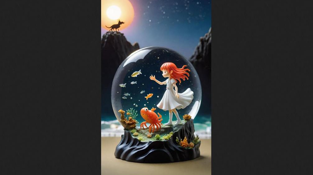 Рыбка Поньо на утёсе